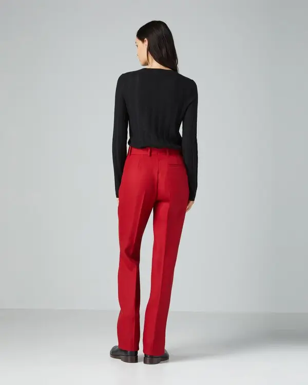Veronica De Piante Mick Wool Twill Trousers - Red