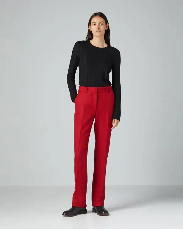 Veronica De Piante Mick Wool Twill Trousers - Red