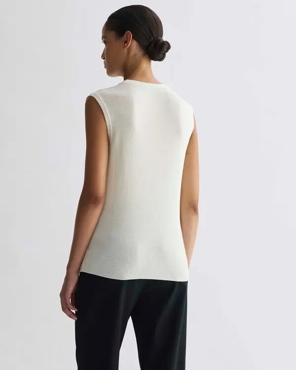 Veronica De Piante Alice Merino Wool Vest - White
