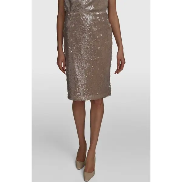 Donna Karan New York Sequin Pencil Midi Skirt