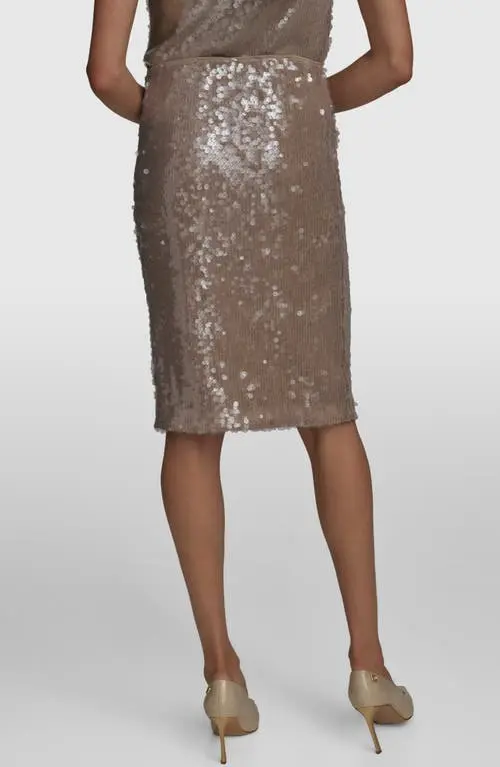 Donna Karan New York Sequin Pencil Midi Skirt