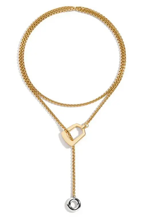 Demarson Tina Lariat Chain Necklace - Gold