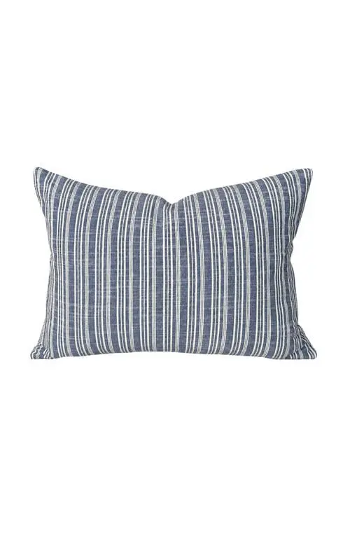 LINEN & JAMES Conrad | Coastal Blue Stripe Pillow Cover
