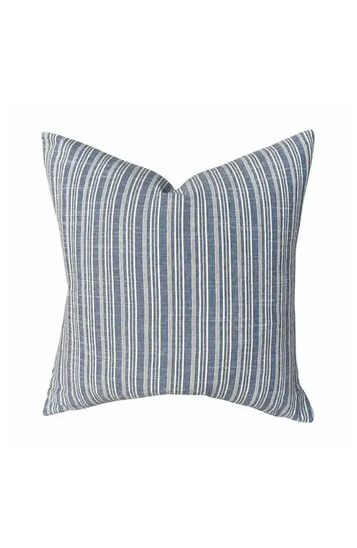 LINEN & JAMES Conrad | Coastal Blue Stripe Pillow Cover - Soft Blue