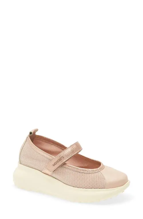 WONDERS Mesh And Leather Platform Flats - Palo/ Rame