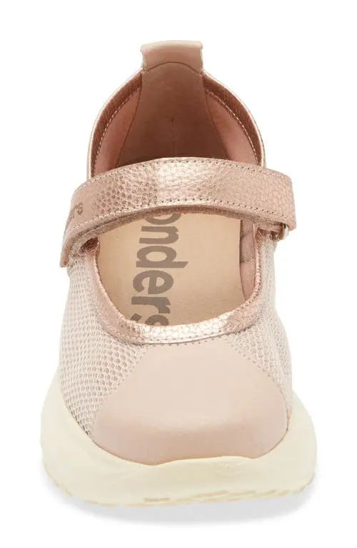 WONDERS Mesh And Leather Platform Flats - Palo/ Rame
