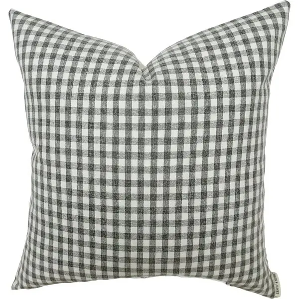 LINEN & JAMES Dean Dark Gingham Pillow Cover - Navy