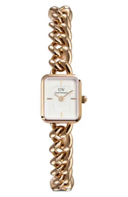 DANIEL WELLINGTON Jolie Chain Bracelet Watch - Rose Gold