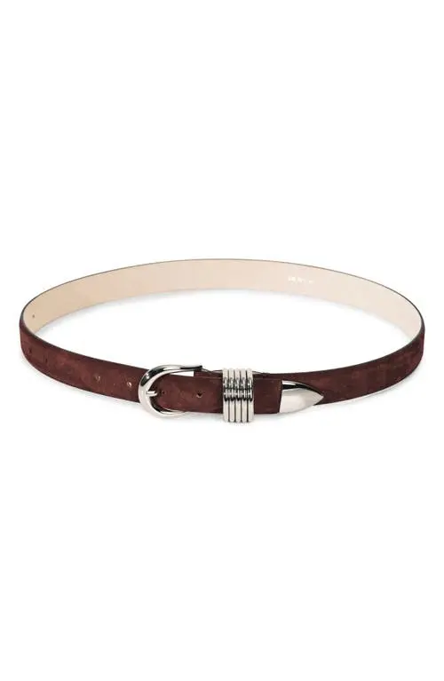 DEHANCHE Hollyhock Suede Belt - Garnet