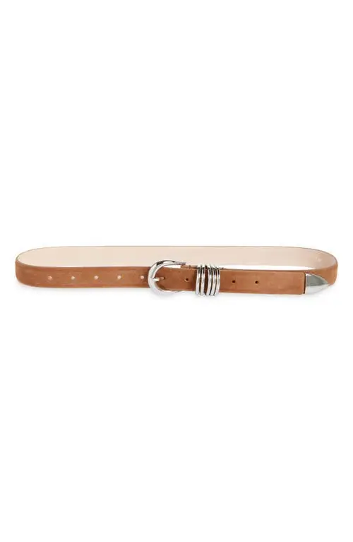 DEHANCHE Hollyhock Suede Belt - Sienna Suede/silver