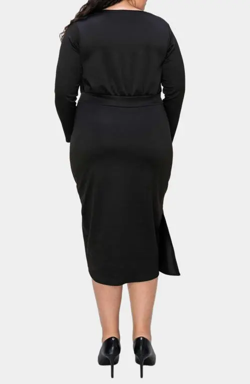 L I V D Alexandra Ruffle Body-con Dress - Black