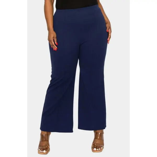 L I V D Blake Pintuck Pleat Wide Leg Pants - Navy