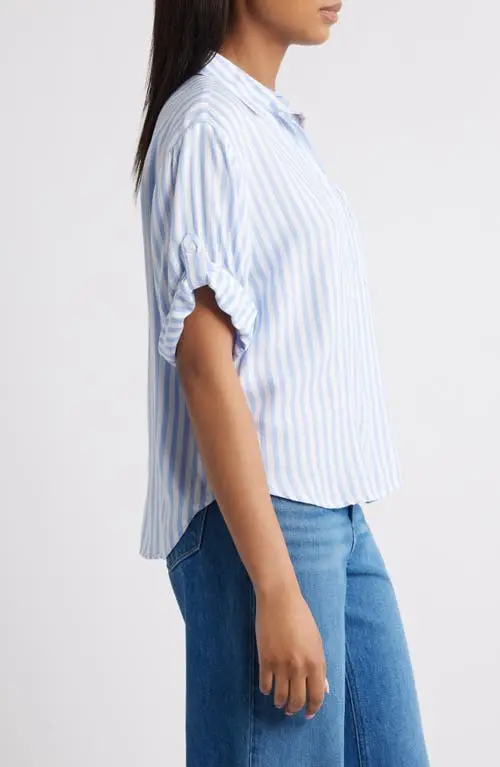 BEACHLUNCHLOUNGE Murphy Stripe Button-up Shirt - Moscow Lilac