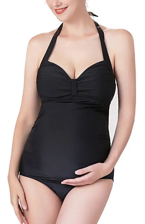 KIMI + KAI Dana Upf 50+ One-piece Maternity Swimsuit - Black
