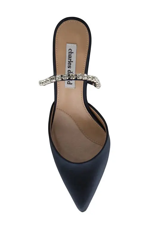 CHARLES DAVID Adelynn Embellished Mules - Navy St