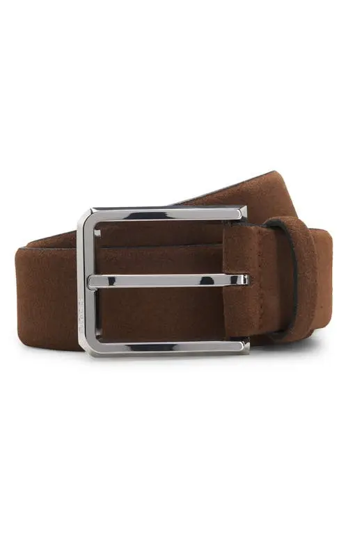 BOSS Caleb Suede Belt - Brown