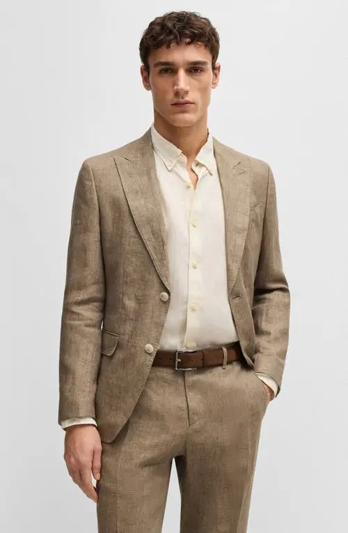 BOSS Caleb Suede Belt - Brown