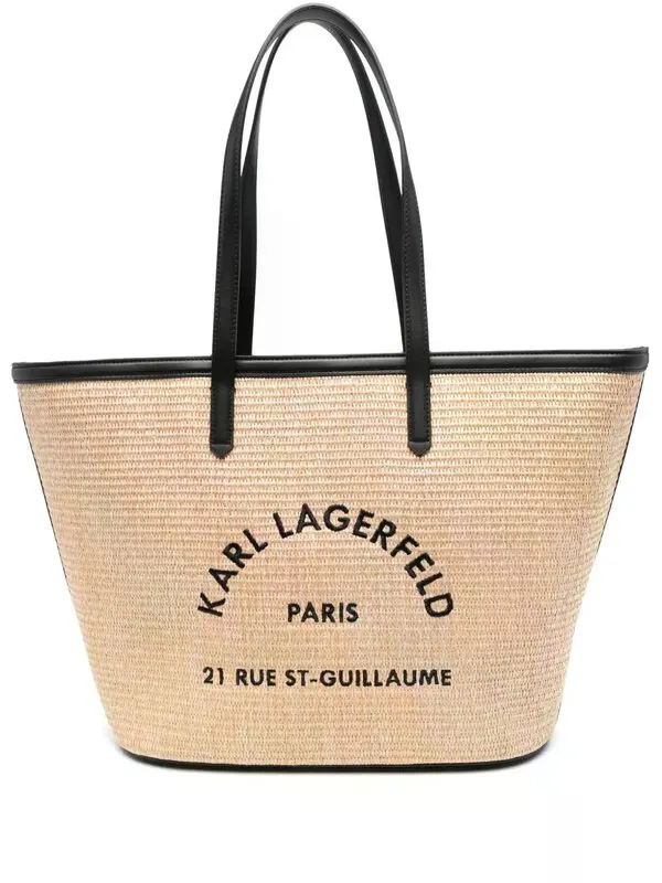 Karl Lagerfeld Logo-embroidered Tote