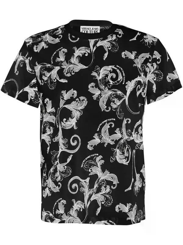 Versace All Over Graphic T-shirt - Black