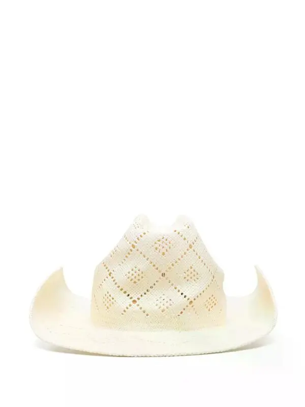 Ruslan Baginskiy Cut-out Detail Cowboy Hat - Neutrals