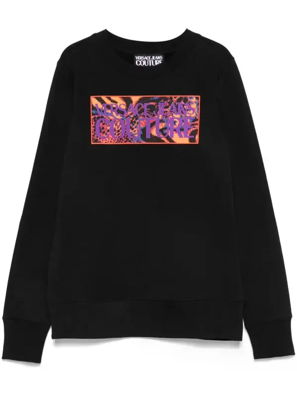 Versace Logo-patch Sweatshirt - Black