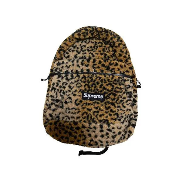 Supreme Leopard Fleece Backpack