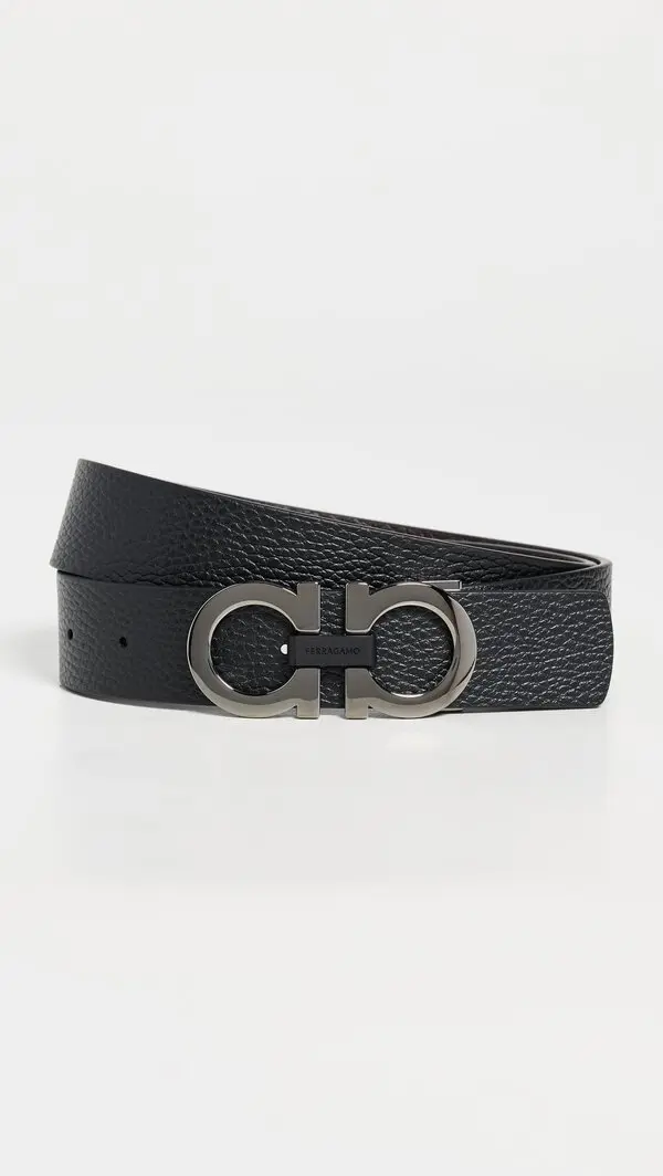 FERRAGAMO Double Gancio Reversible Belt