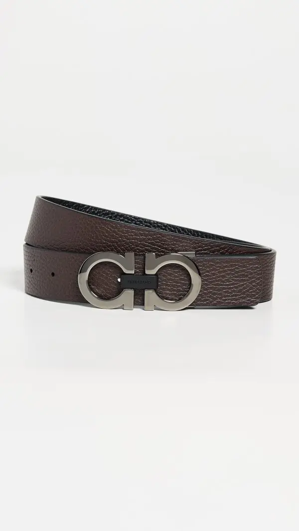 FERRAGAMO Double Gancio Reversible Belt