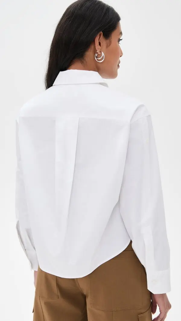A.L.C. Maude Cotton Poplin Top - White
