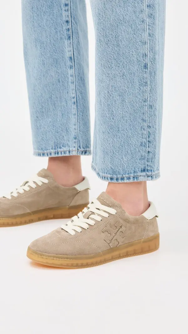 Tory Burch Phoenix Suede Sneakers - Avola/purity