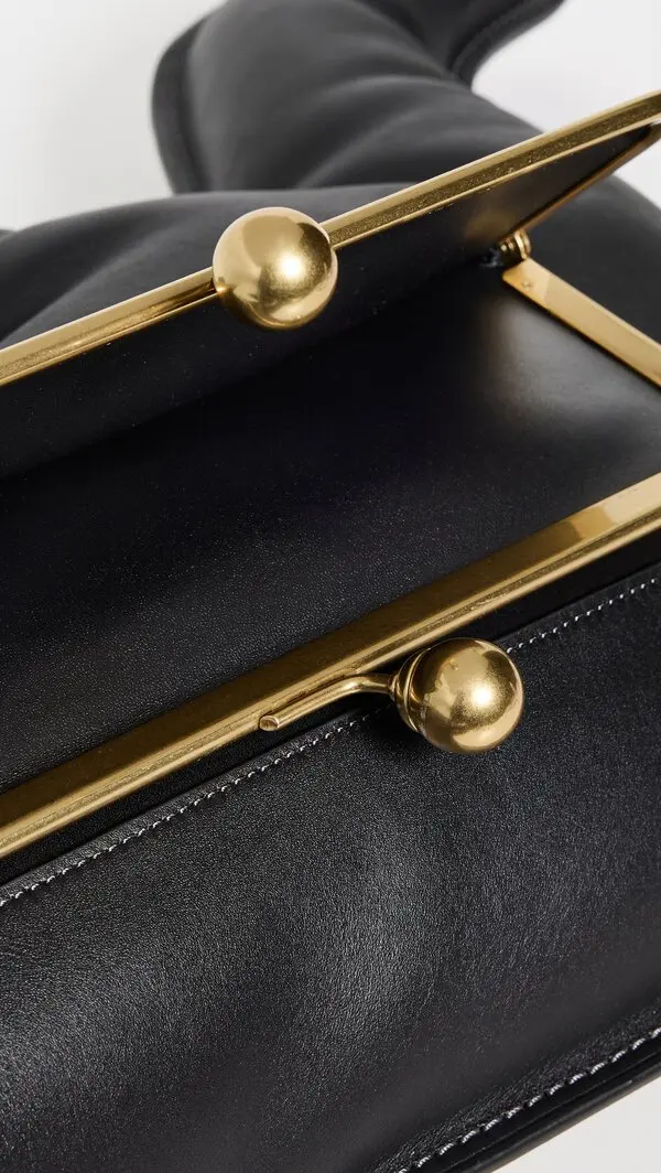 COACH Glovetanned Leather Dino Kisslock Frame Clutch