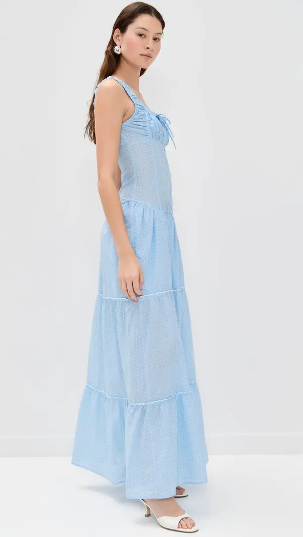 chinese dress ladies Frankies Bikinis: Christabelle Ruffle Maxi Dress (20295RY-LYGP) – Swimwear  World main image 1