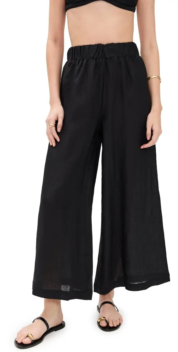 VITAMIN A Tallows Wide-leg Pants - Black