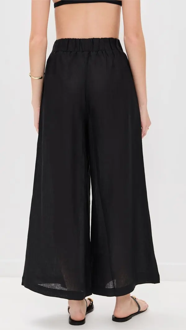 VITAMIN A Tallows Wide-leg Pants - Black