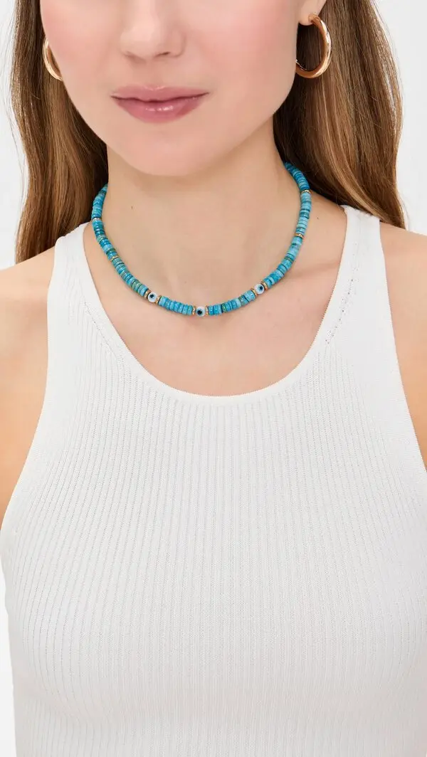 HIJAS DE PUKA Dyed Sea Shell Puka Necklace