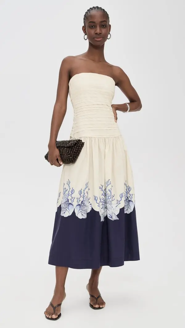Carolina K Malla Strapless Midi Dress