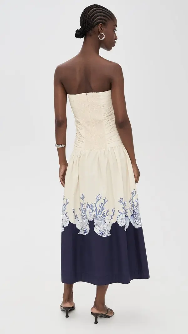 Carolina K Malla Strapless Midi Dress
