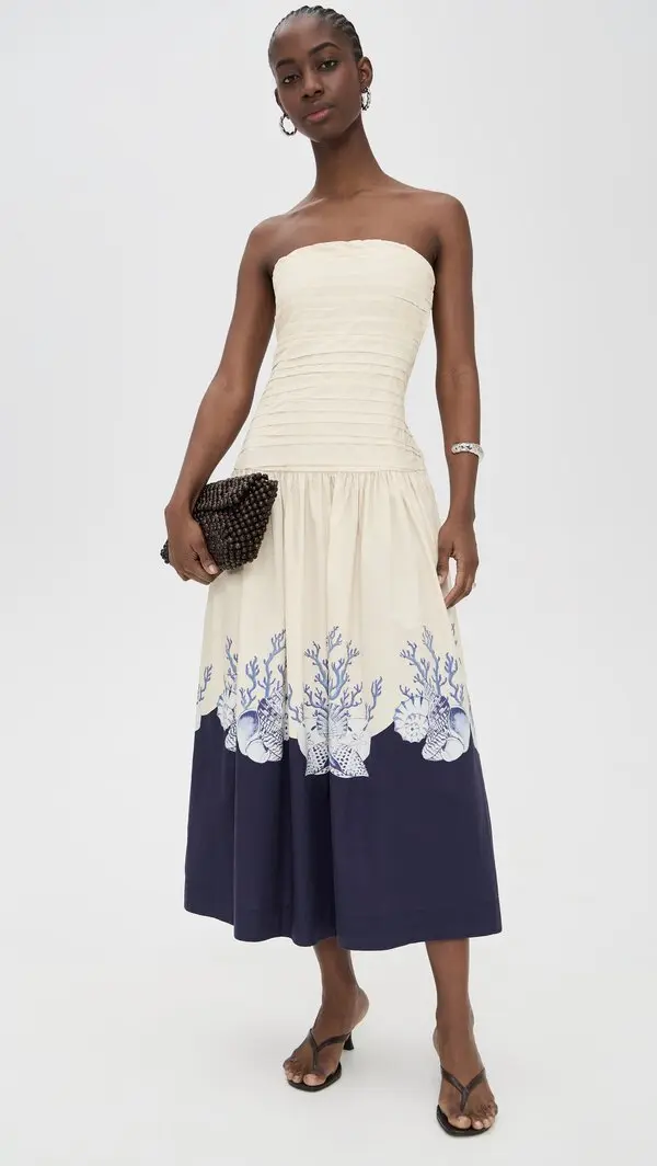 Carolina K Malla Strapless Midi Dress