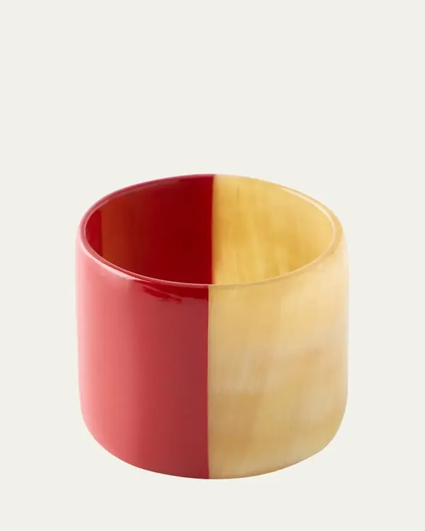 VON GERN HOME Horn & Lacquer Napkin Ring - Red