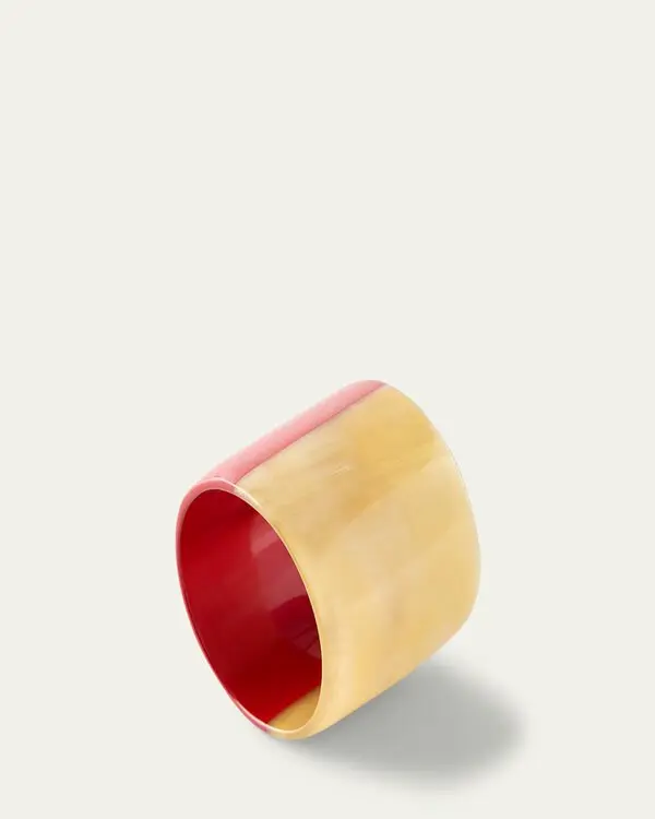 VON GERN HOME Horn & Lacquer Napkin Ring - Red