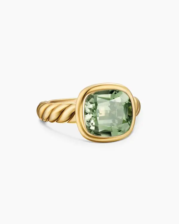 David Yurman Dy Mercer® 18k Yellow Gold Ring With - New Prasiolite