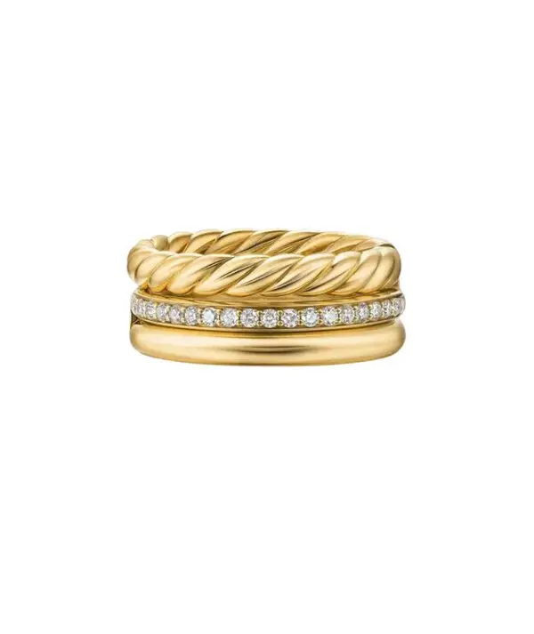 David Yurman Dy Mercer® Three Row Ring - Diamond