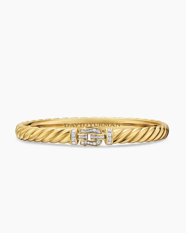 David Yurman Sculpted Cable Buckle Bracelet - Diamond