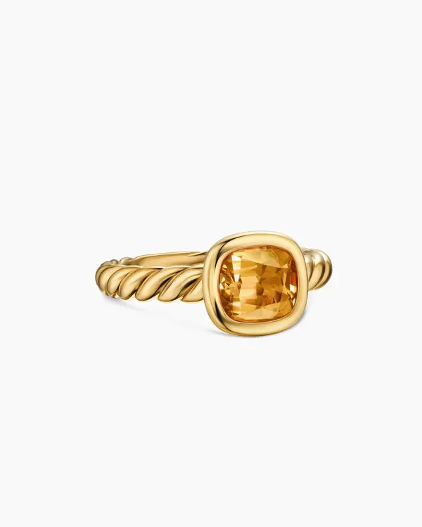 David Yurman Dy Mercer® 18k Yellow Gold Ring With Gemstone - Citrine