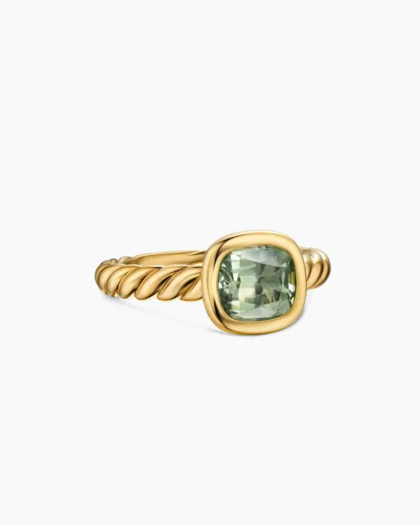 David Yurman Dy Mercer® 18k Yellow Gold Ring With Gemstone - New Prasiolite