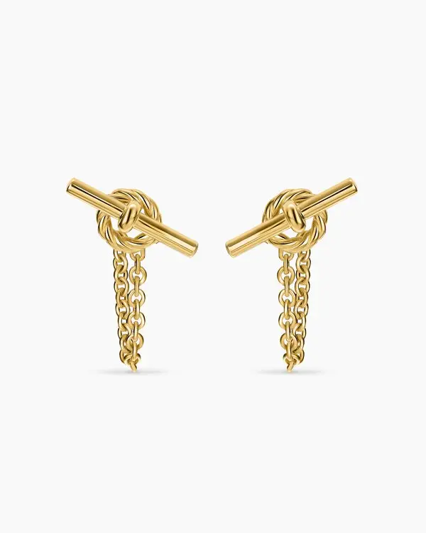 David Yurman Dy Mercer® Petite Toggle Chain Stud Earrings - All 18k Yellow Gold