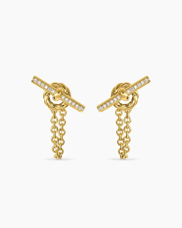 David Yurman Dy Mercer® Petite Toggle Chain Stud Earrings - Diamond
