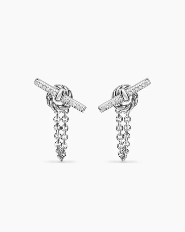 David Yurman Dy Mercer® Petite Toggle Chain Stud Earrings - Diamond