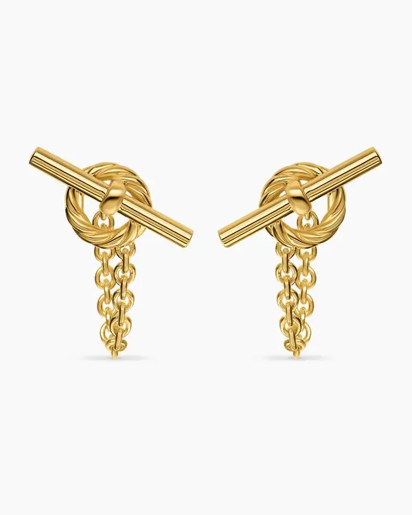 David Yurman Dy Mercer® Bold Toggle Chain Stud Earrings - All 18k Yellow Gold