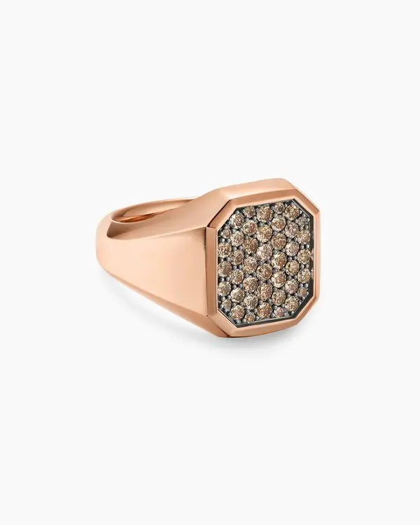David Yurman Streamline® Signet Ring In With Cognac Diamonds - Cognac Diamond